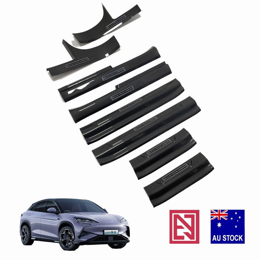 Premium Sealion 7 Door Sill Scuff Protection Plates 4PC/8PC Carbon Fib ...